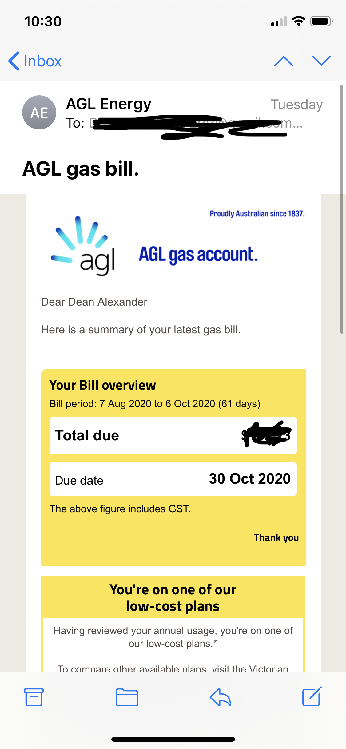 Solved: How do I pay my Gas bill via the AGL app? - Neighbourhood | AGL