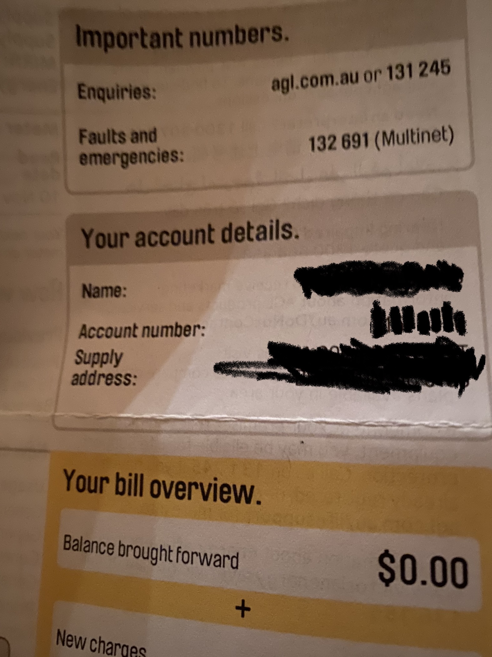 Account number request 10 digits when I only have ... - Neighbourhood | AGL