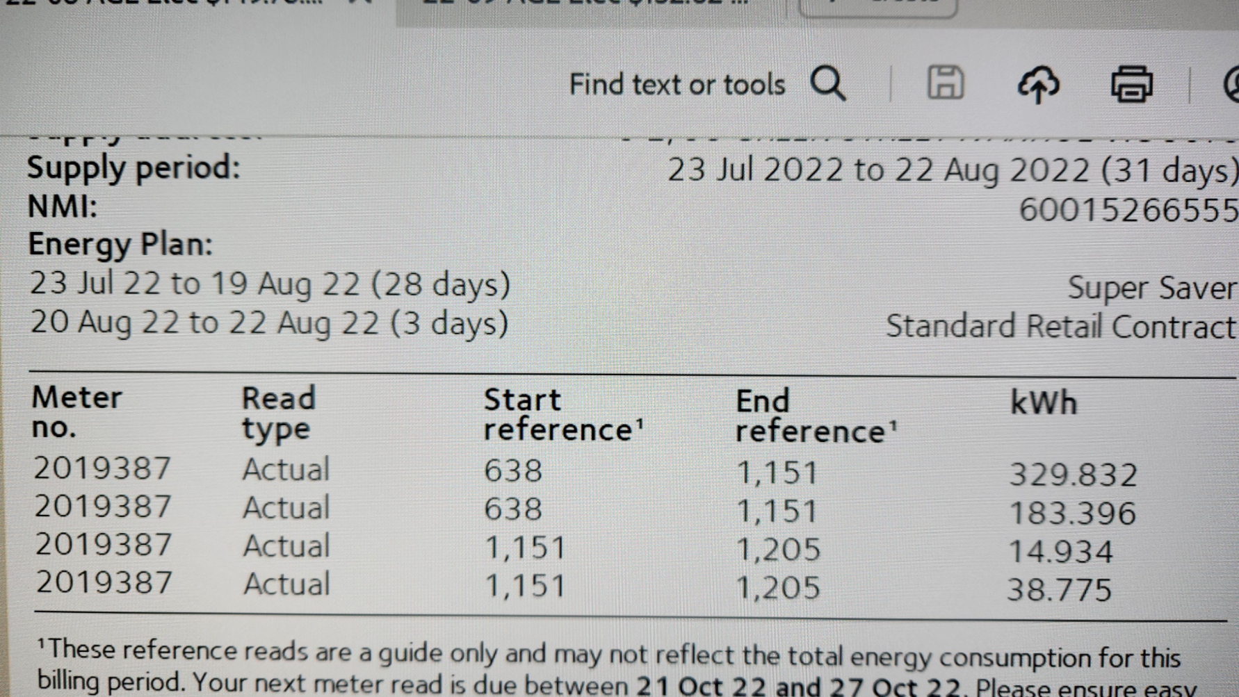 Meter readings on my bill - Neighbourhood | AGL