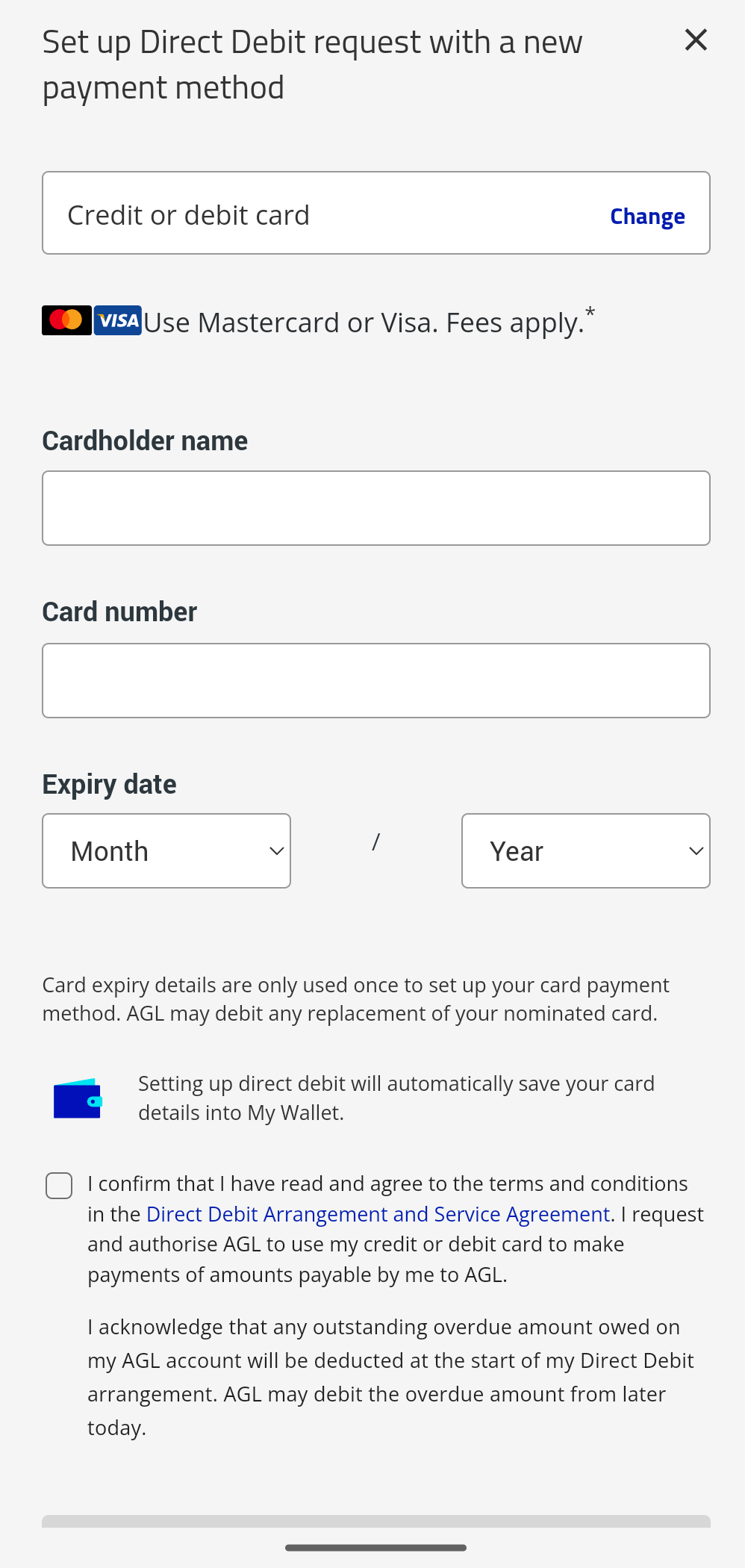 Solved: Setting up Direct Debit on Mobile Doesnt Work - Neighbourhood | AGL